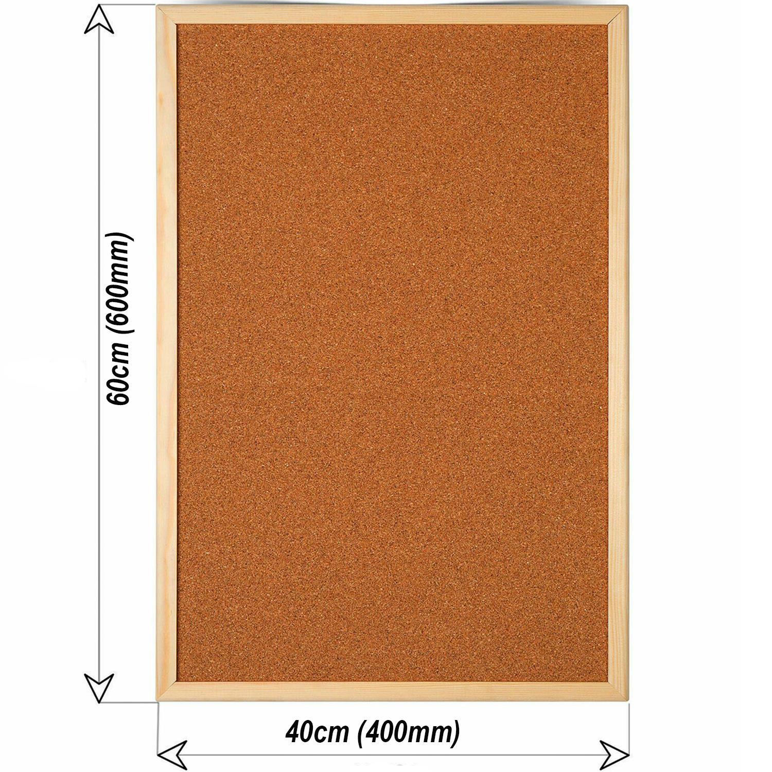 Cork Pin Message Notice Board Wooden Frame Office Memo School Pinboard ...