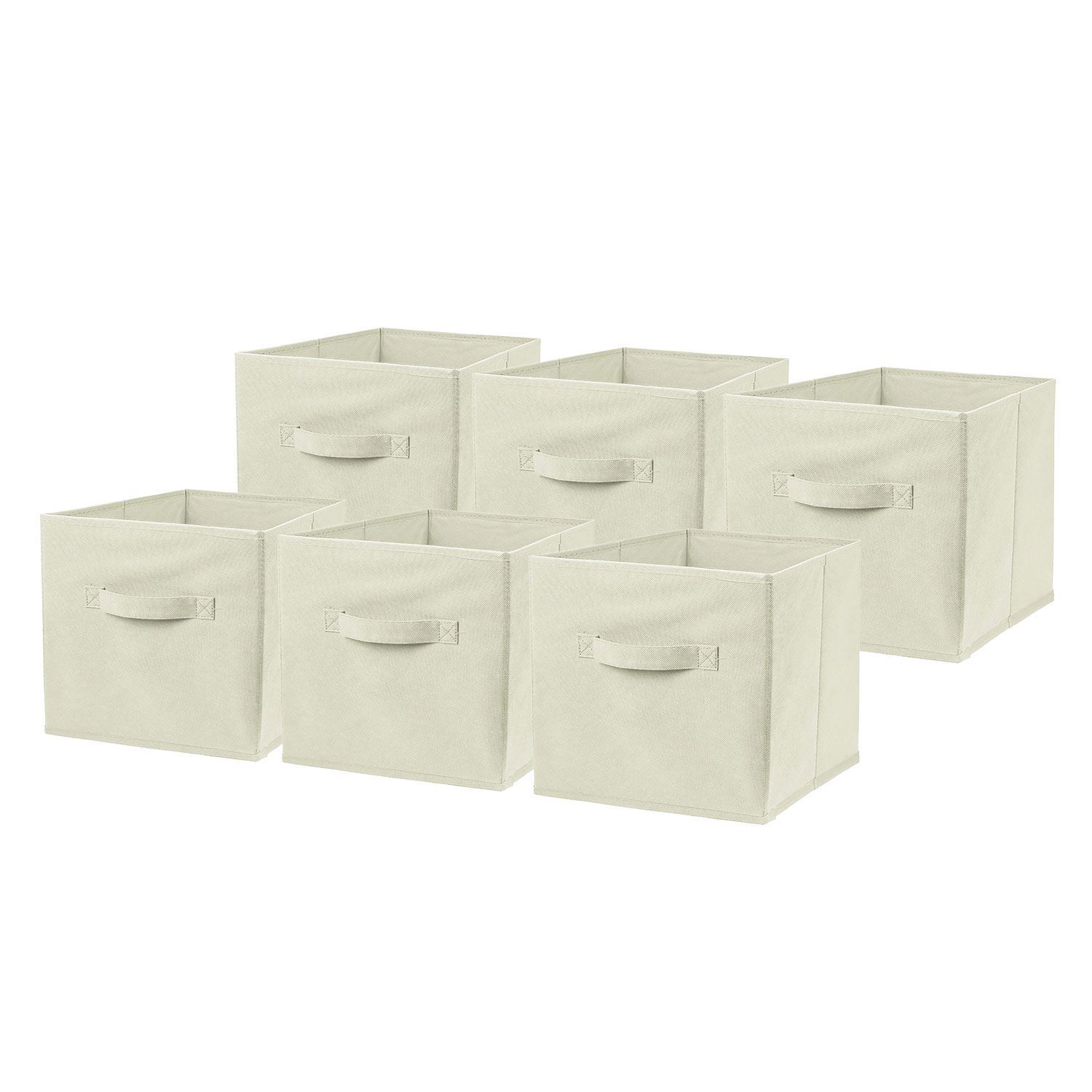 6 Pack Foldable Large Square Storage Box Collapsible Fabric Cubes Kids ...