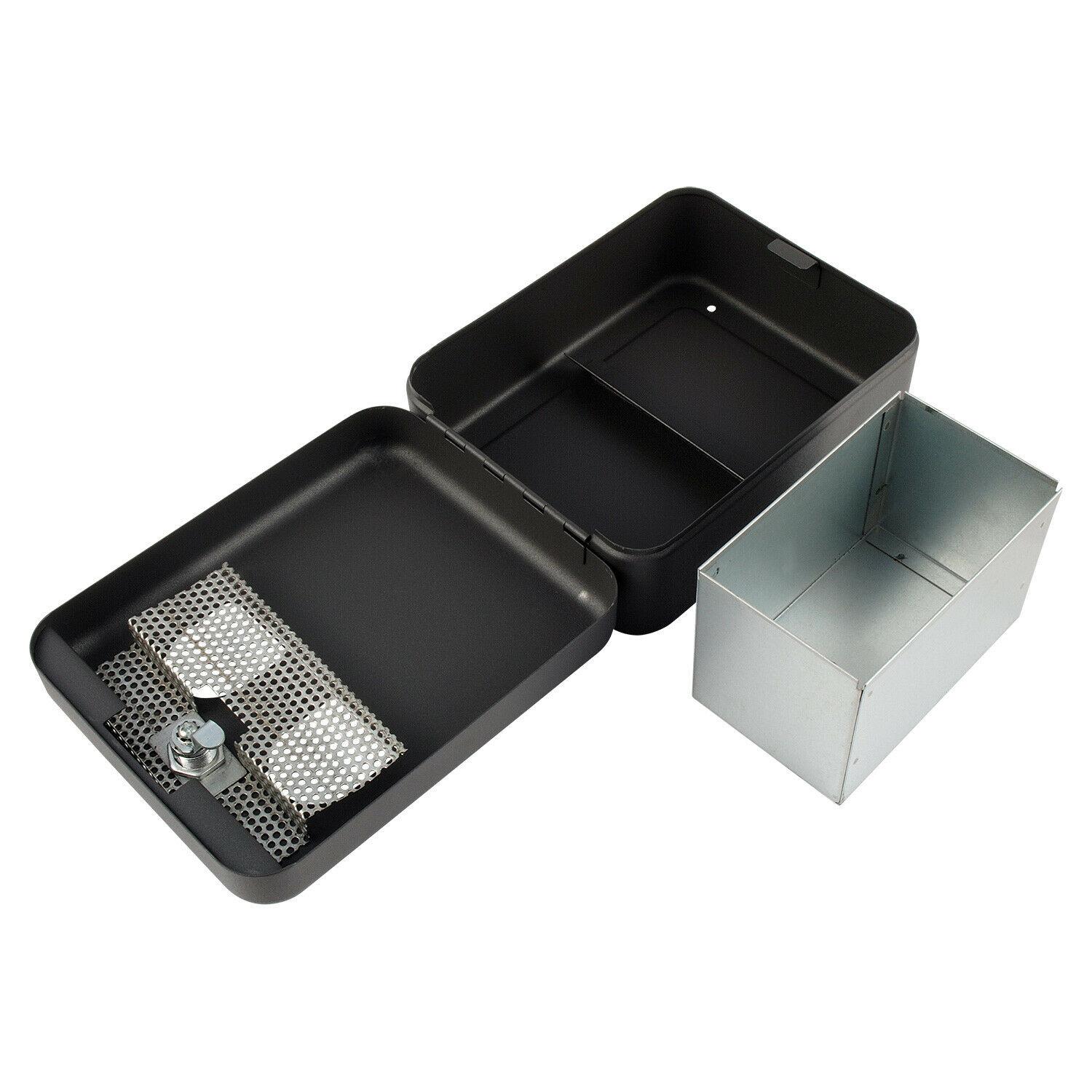 Wall Mounted Lockable Metal Outdoor Ashtray Ash Bin Powder Coated ...