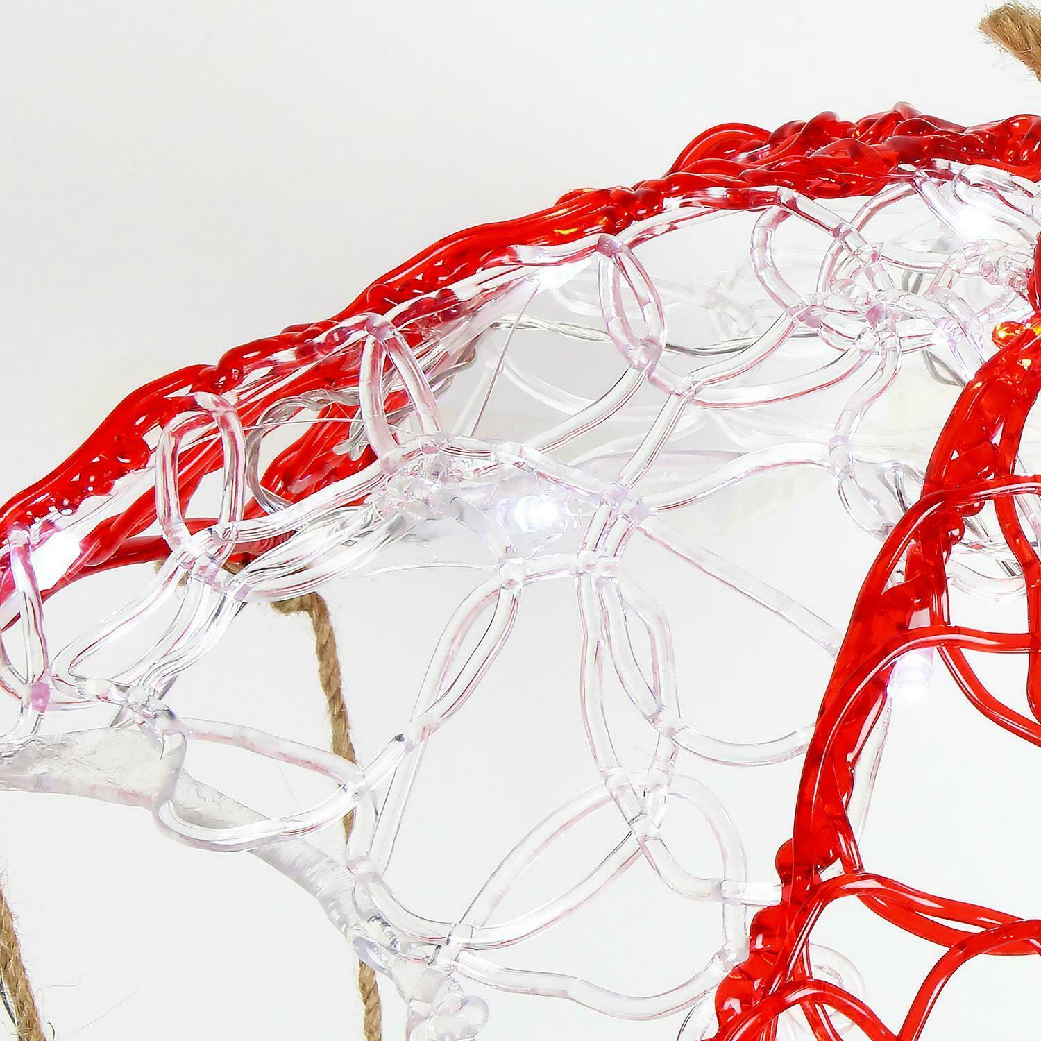 HANGING ACRYLIC PARACHUTE SANTA/SNOWMAN CHRISTMAS XMAS INDOOR OUTDOOR ...