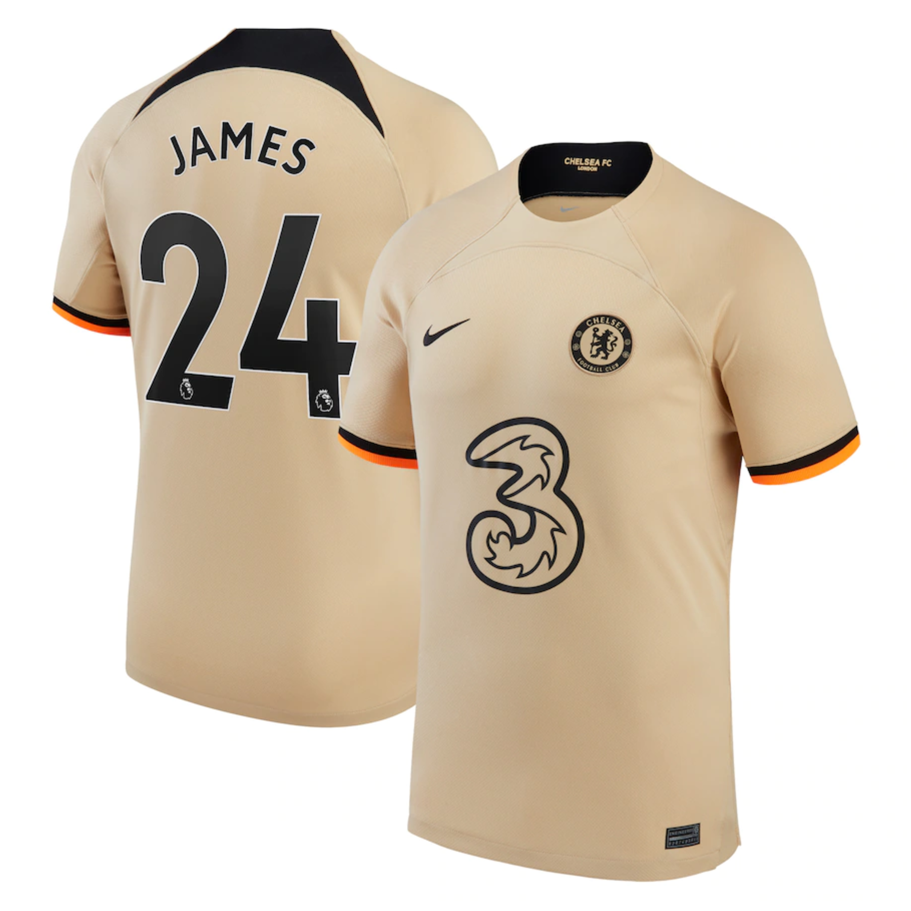 Camicia da calcio per bambini Chelsea (taglia 12-13Y) Nike 3° top - James 24 - nuova