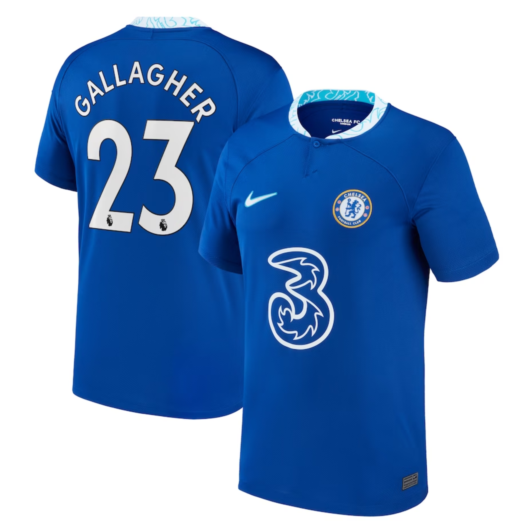 Maglietta da calcio per bambini Chelsea (taglia 12-13Y) Nike Home Top - Gallagher 23 - Nuova