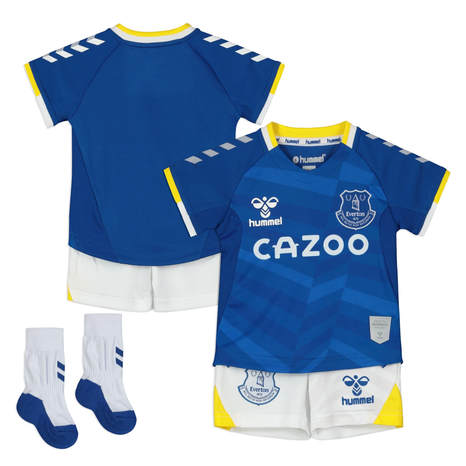 Everton Kit Calcio Bambini Hummel Home Mini Kit - Nuovo