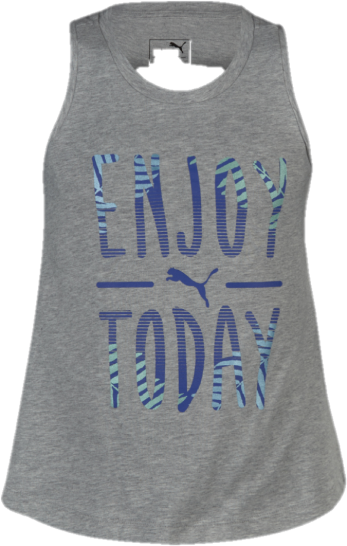 Gilet canotta PUMA ragazza (taglia 15-16 anni) bambino divertente IND G grigio con logo - Nuovo