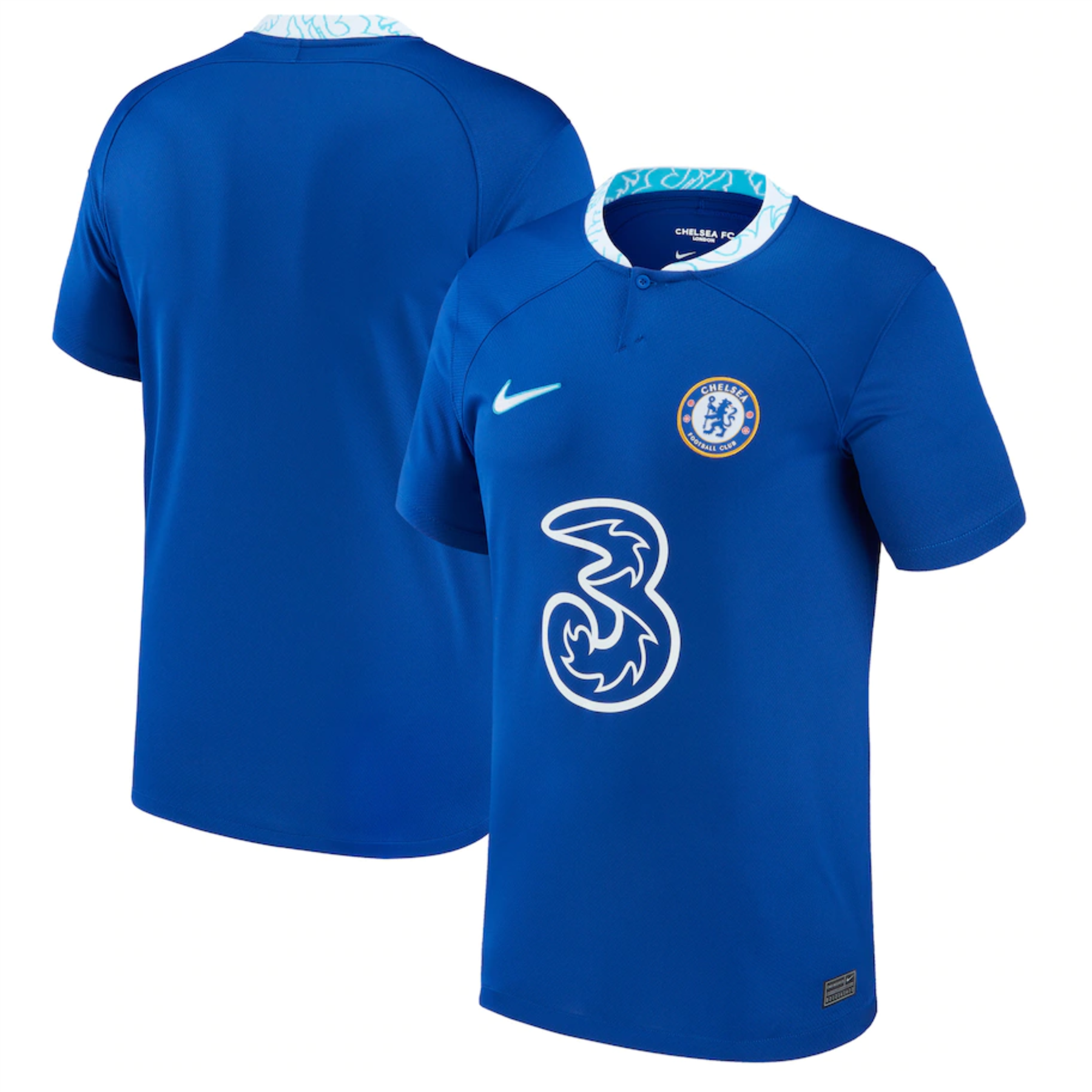 Maglietta da calcio per bambini Chelsea (taglia 12-13Y) Nike Home Patch Set Top - Nuova