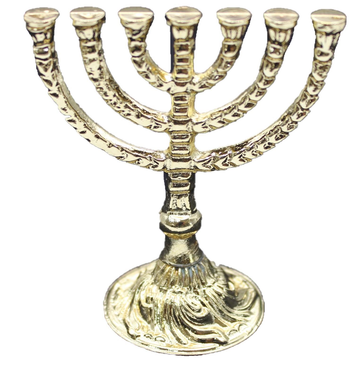Jewish statuette gift Temple Menorah Figurine candelabrum holyland ...