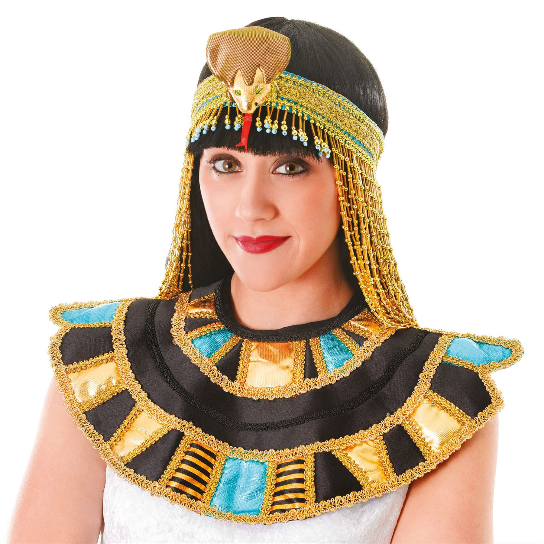 Egyptian Collar Egypt Queen Roman Ancient Cleopatra Gold Fancy Dress ...