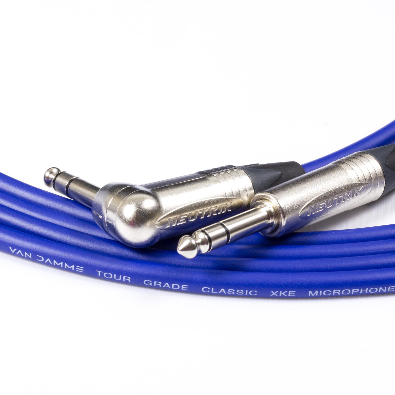 ¼" Jack to Jack Lead. Angled NEUTRIK 6.35mm, TRS, Stereo, Balanced ...