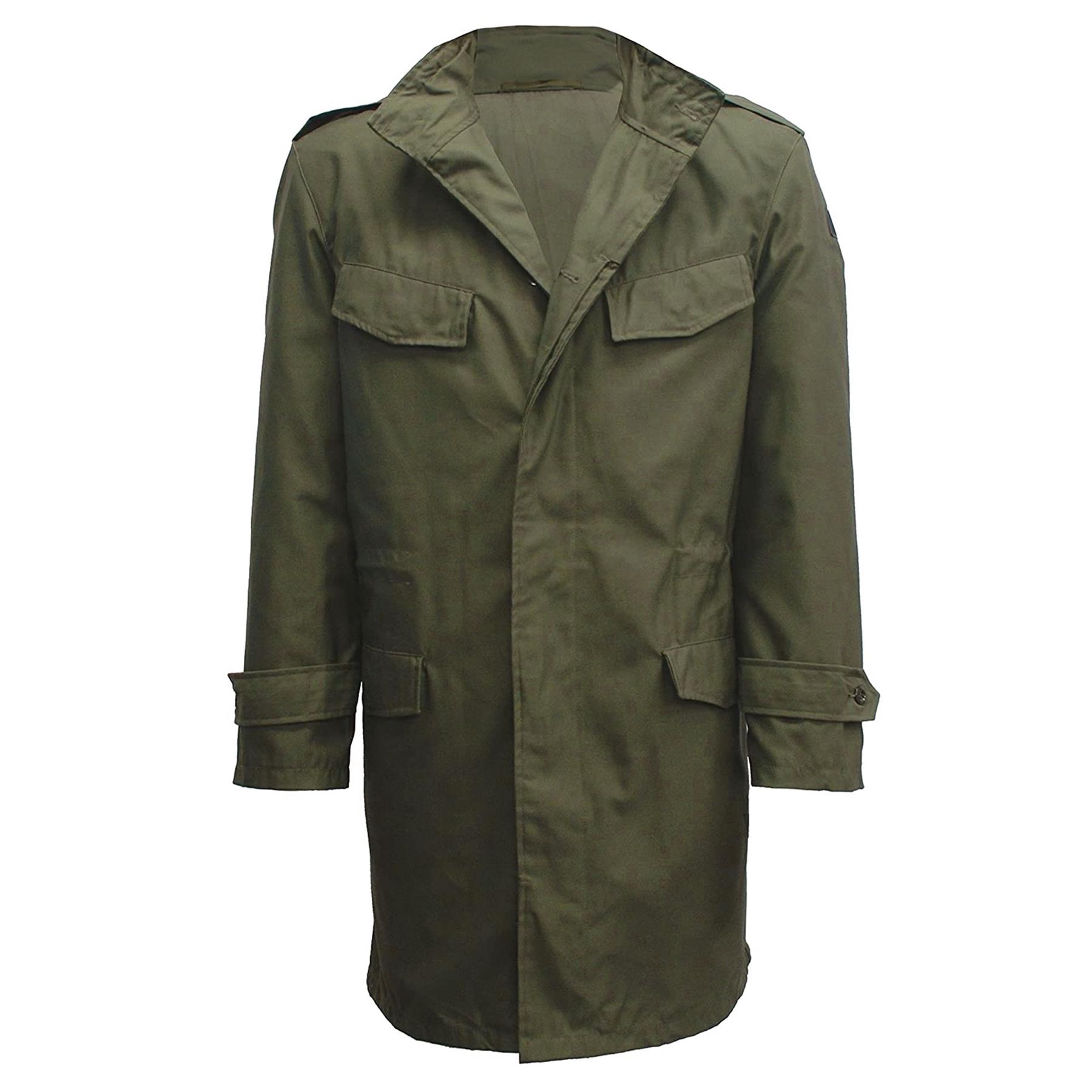Army Jacket Original Military Trench Coat Belgian Surplus Parka Water ...