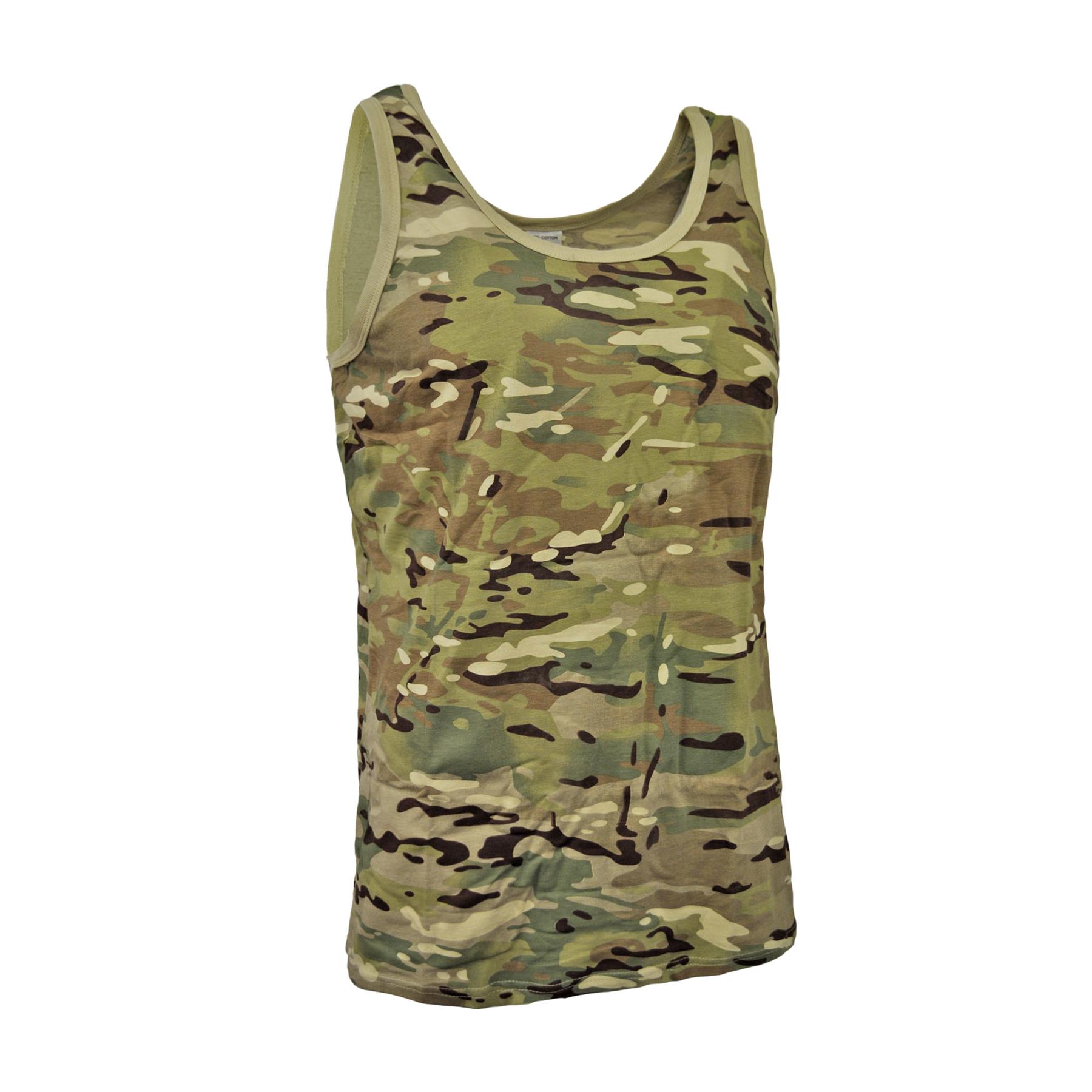 Multi Camo Army Vest Military Combat Singlet Sleeveless Fancy Multicam ...