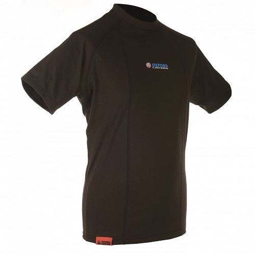 Camicia top moto Oxford Warm Dry manica corta strato base nera