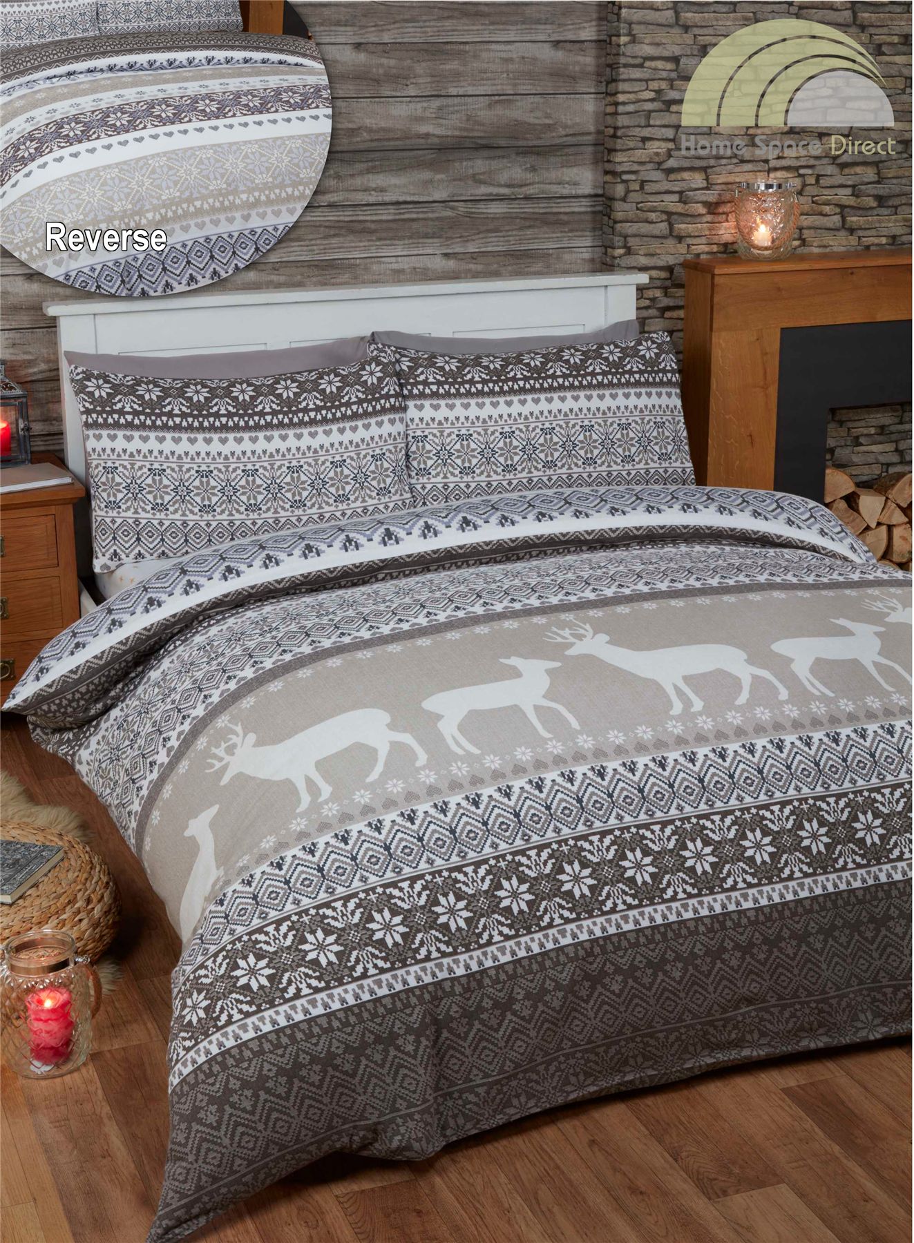 100% Cotton Flannelette Quilt Duvet Cover Bedding Bed Sets Christmas Winter New | eBay