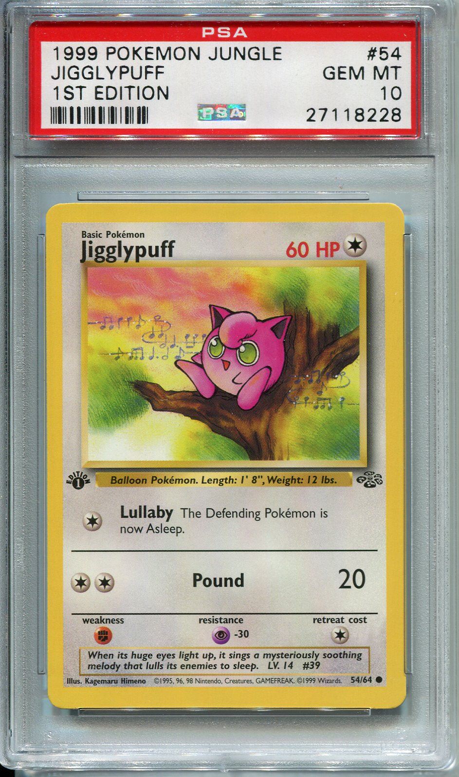 Pokemon Jungle 1st Edition Card 54 Jigglypuff PSA 10 5053075673889 EBay Pokemon Jungle 1st Edition Card 54 Jigglypuff PSA 10 5053075673889 EBay