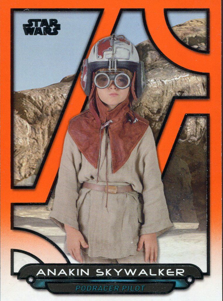 Star Wars Galactic Files 2018 Orange Base Card TPM-26 Anakin Skywalker