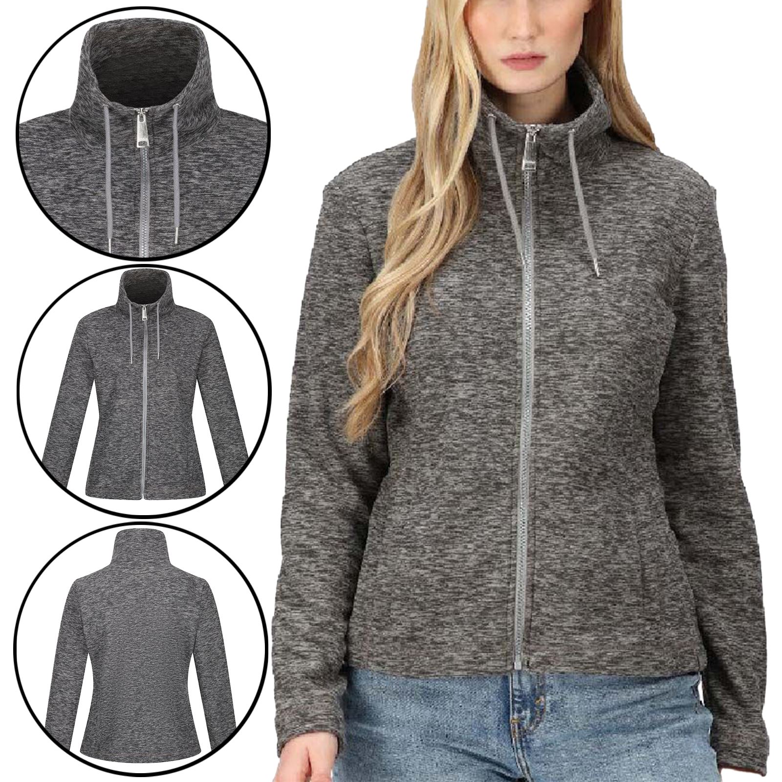 Regatta Ladies Kizmit Full Zip Marl Micro Fleece Anti Pill Jacket Warm ...