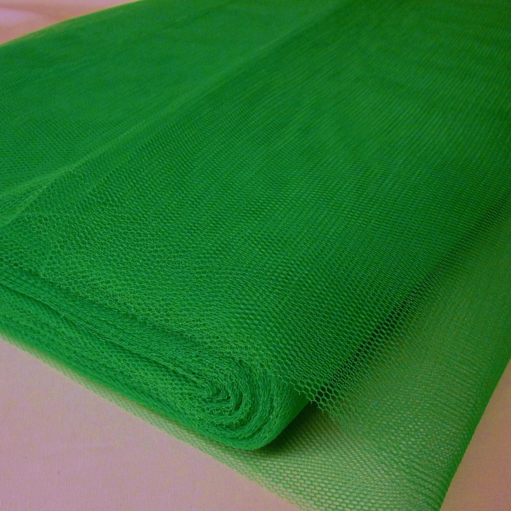 Flo Baize Green Standard Dress Net Fabric * Per Metre, 5 or 10 Metre ...