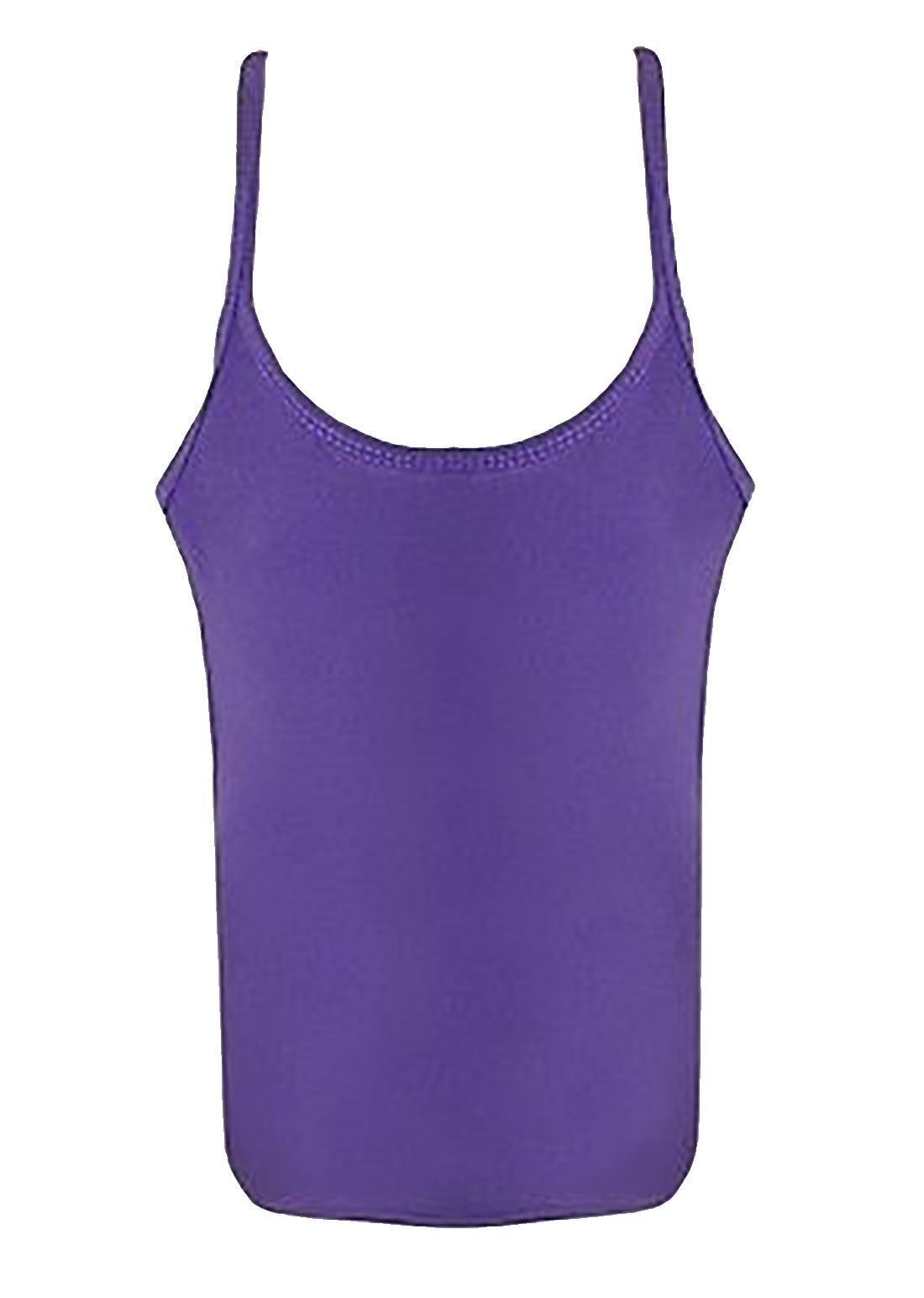 Womens Microfiber Neon Color Top Girls Sleeveless Strappy Casual Wear ...