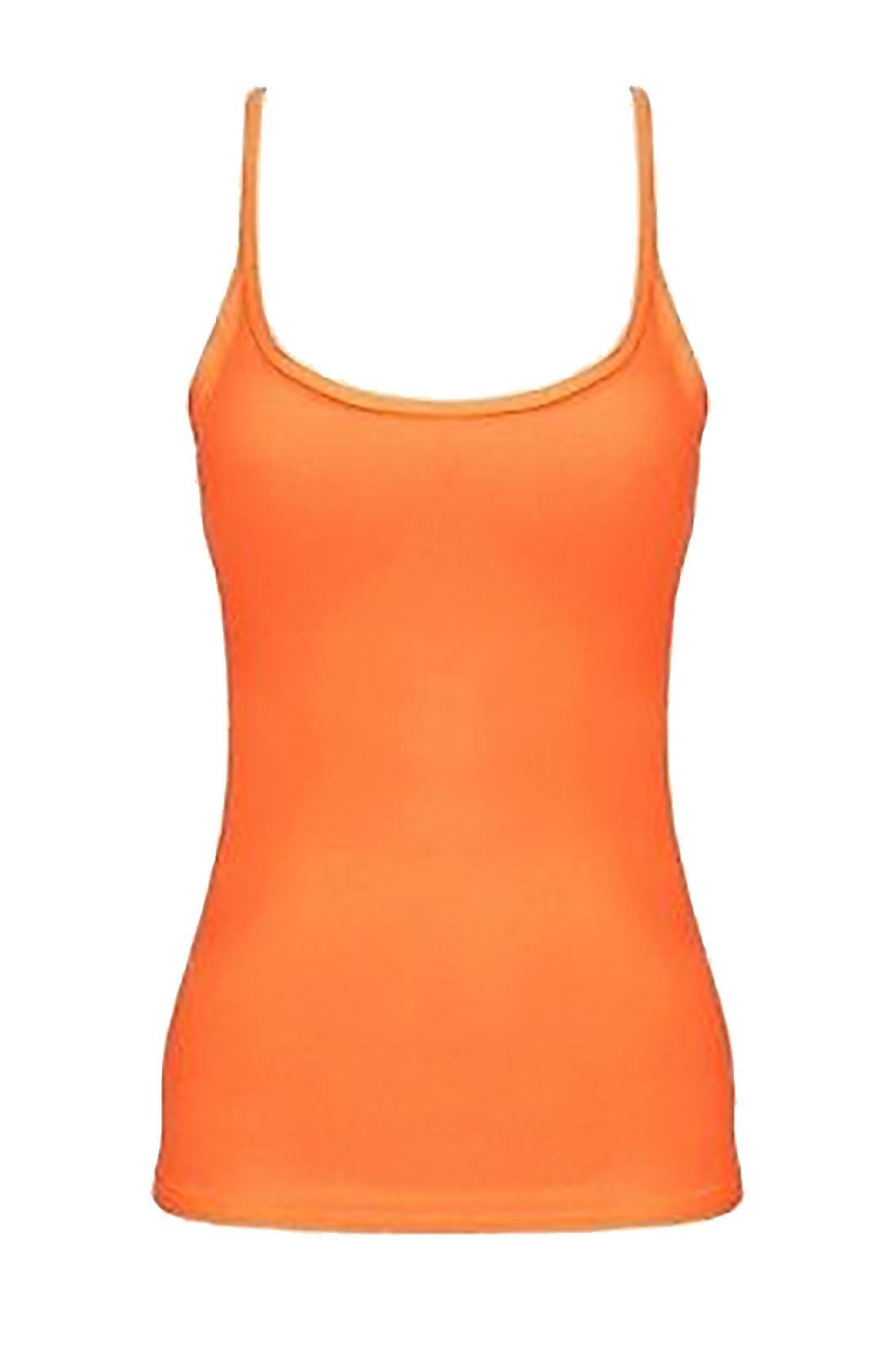 Womens Microfiber Neon Color Top Girls Sleeveless Strappy Casual Wear ...