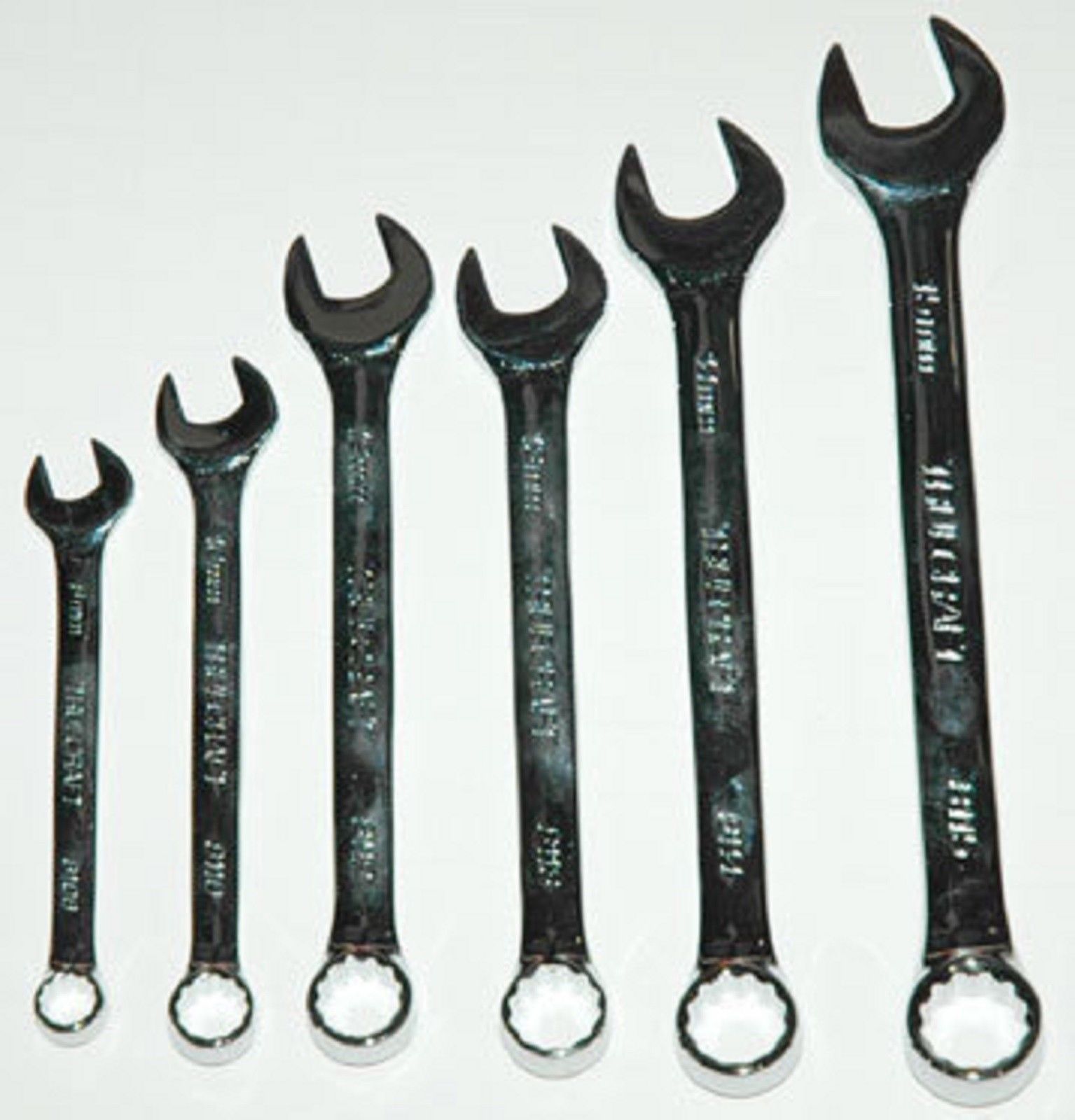 6 Piece SAE 12 Point Standard Metric Mm Combination Wrench Set FREE