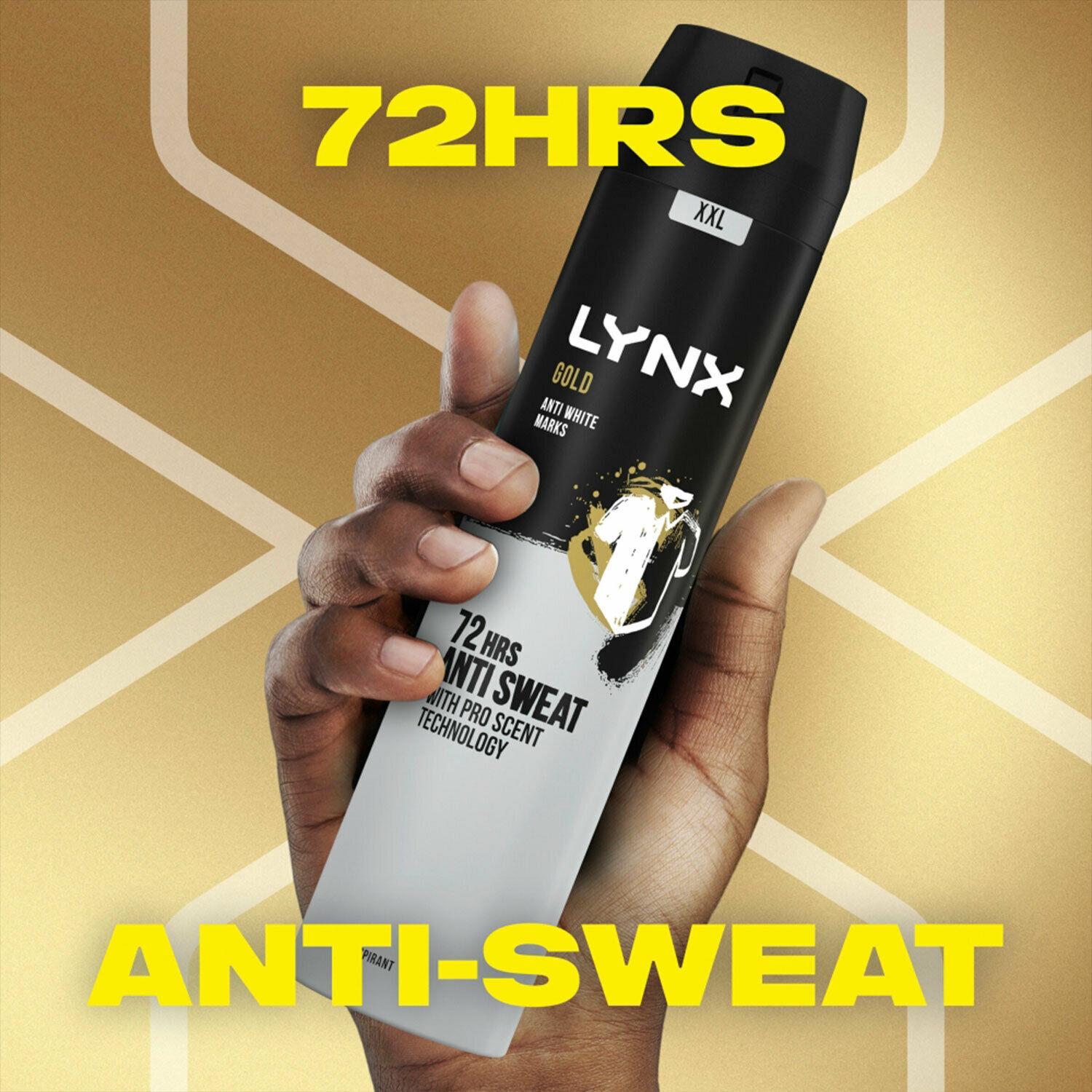 6 Pack Lynx XXL 72-Hour Sweat Protection Anti-Perspirant Deodorant ...