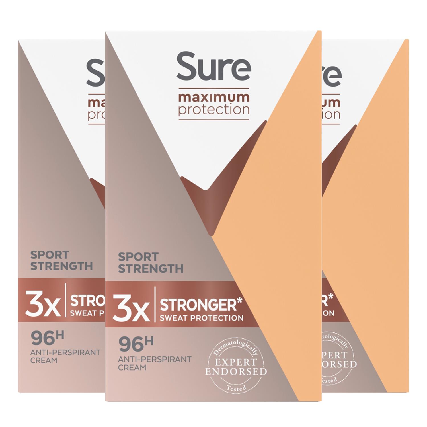 Sure Women Maximum 96-H Protection Anti-Perspirant Deodorant Cream, 3 ...