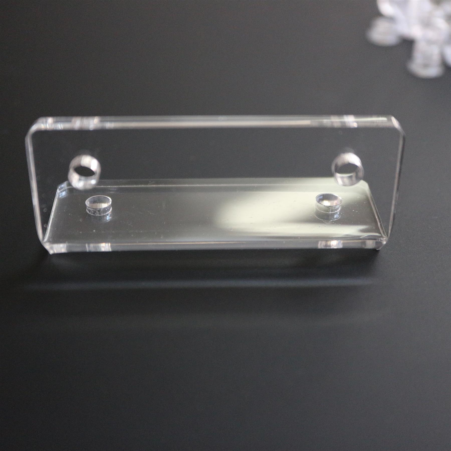 4x V2, 5mm thick, Angle L Brackets Clear Perspex Acrylic + 20x M5 Bolts ...