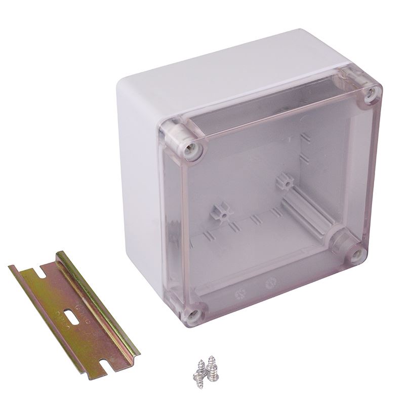 Hylec Grey Junction Box Enclosure Transparent Lid Electrical Waterproof ...