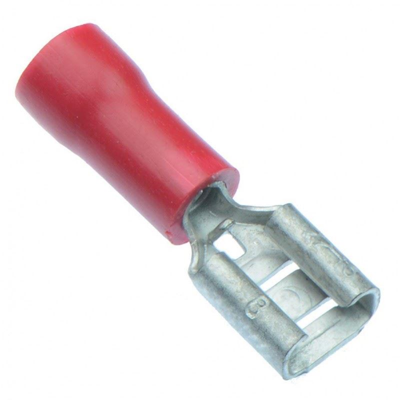 Red Female Spade Crimp Connectors Varied Size Terminals