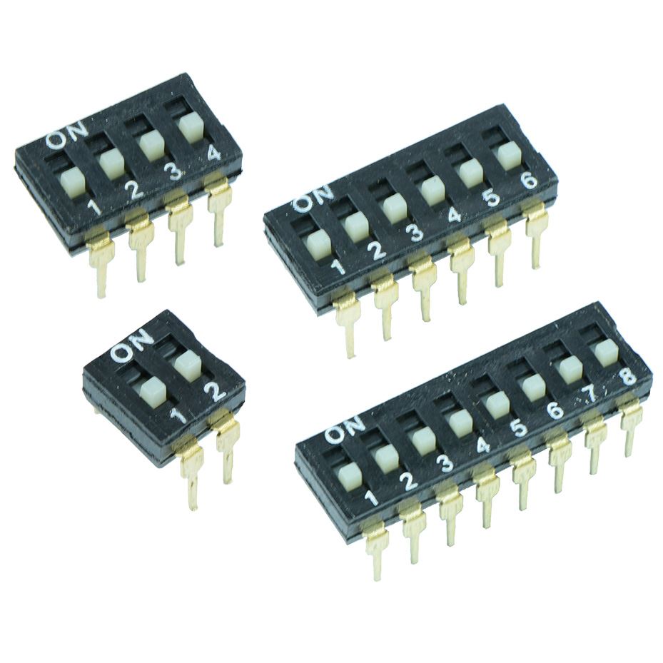 2 4 6 8 Way Low Profile DIL DIP PCB Switch | eBay