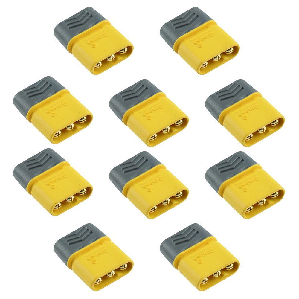 AMASS MR30 Male Female 3 Pin Gold Plated RC Connector with Cap 15A ...