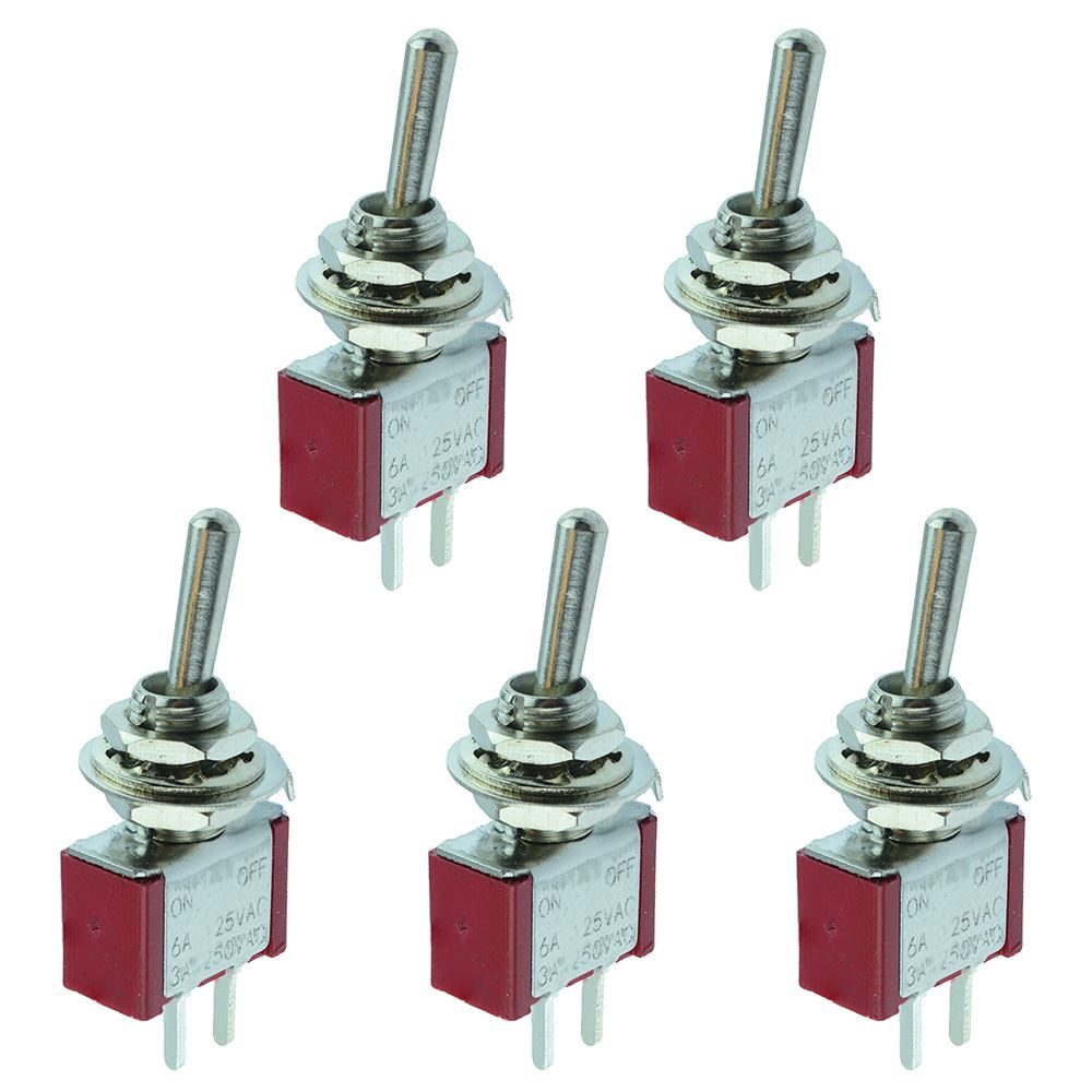 5 X On Off Miniature Pcb Toggle Switch Spst Mini Ebay