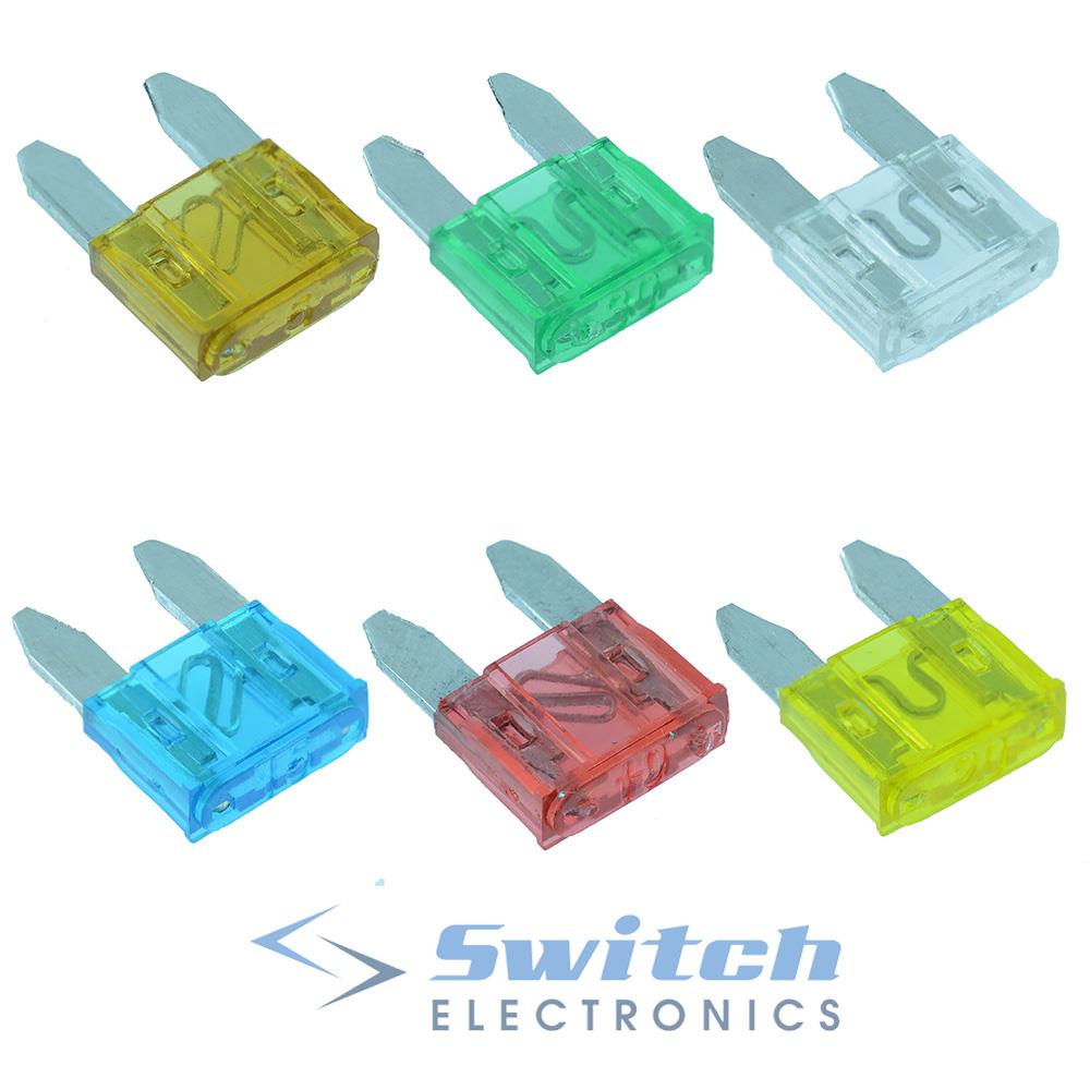 Mini Blade Fuse Automotive Auto Car 3A 4A 5A 7.5A 10A 15A 20A 25A 30A ...