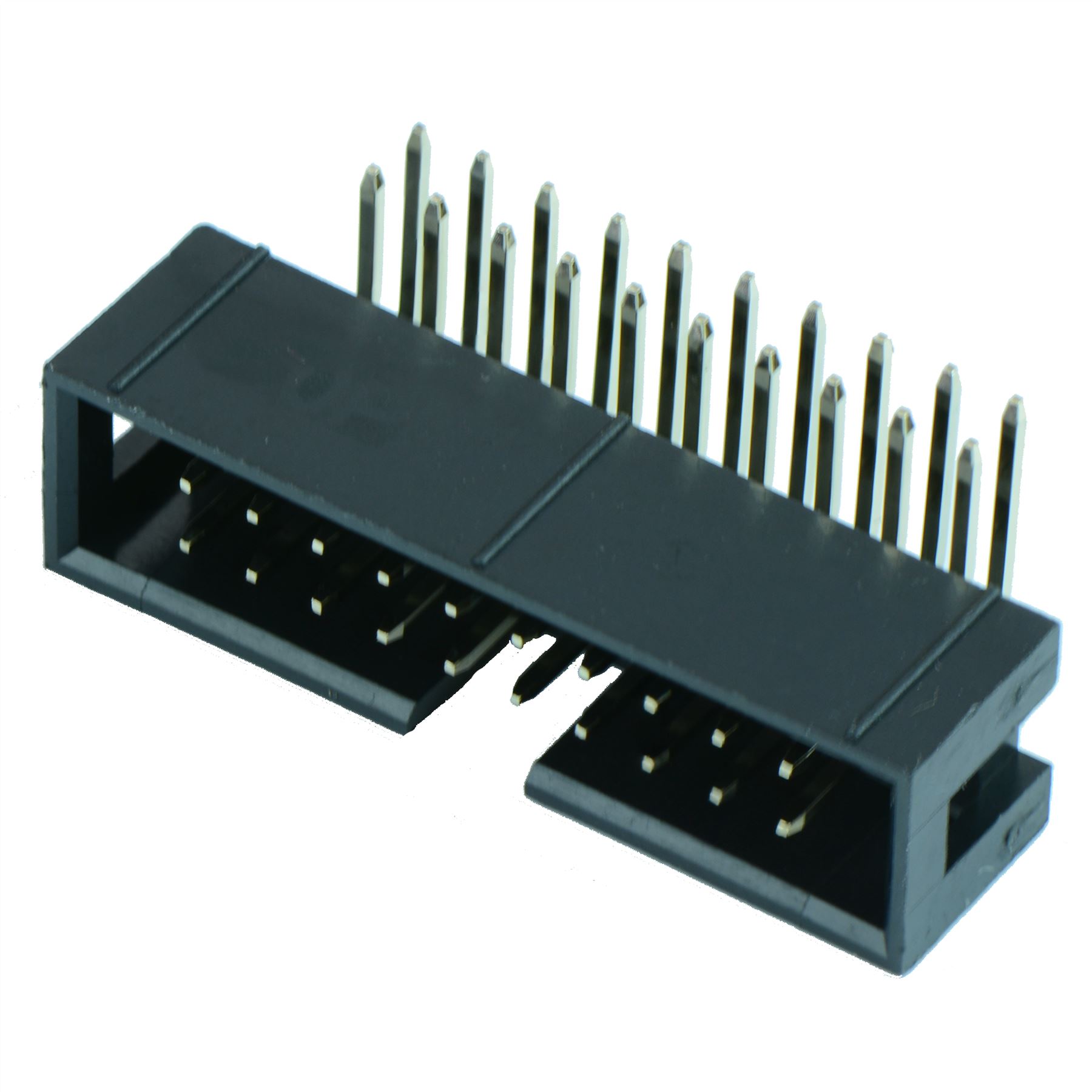 IDC Right Angle Pin PCB Boxed Header Connector 2 54mm 10 To 40 Ways
