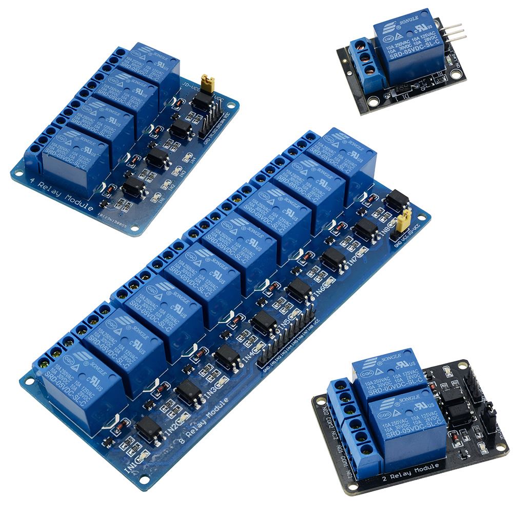 12V Relay Board Module Active Low - 1, 2, 4, 8 Channel | eBay