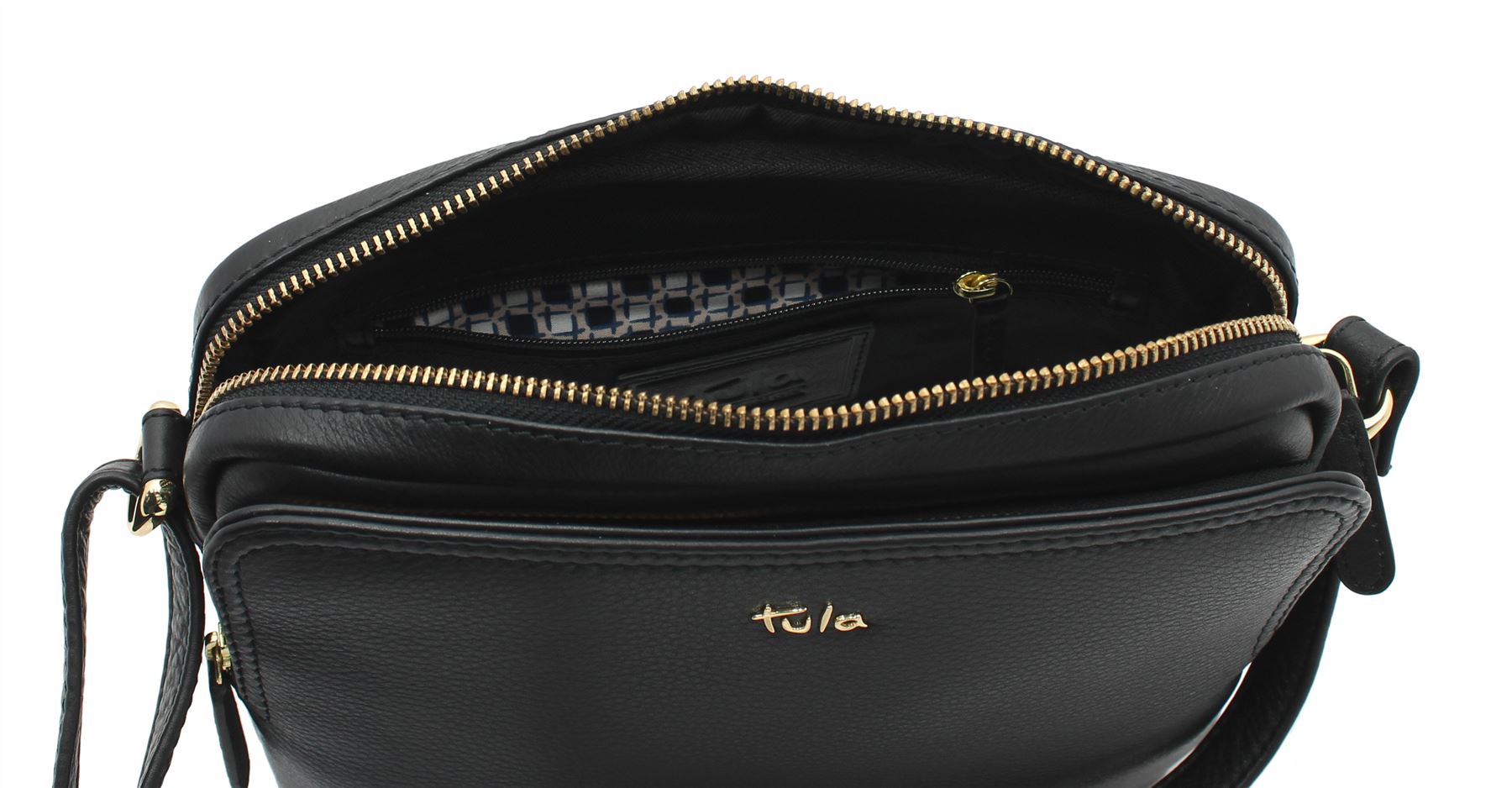 Tula NAPPA ORIGINALS Zip Top Leather Shoulder / Cross Body Organiser ...