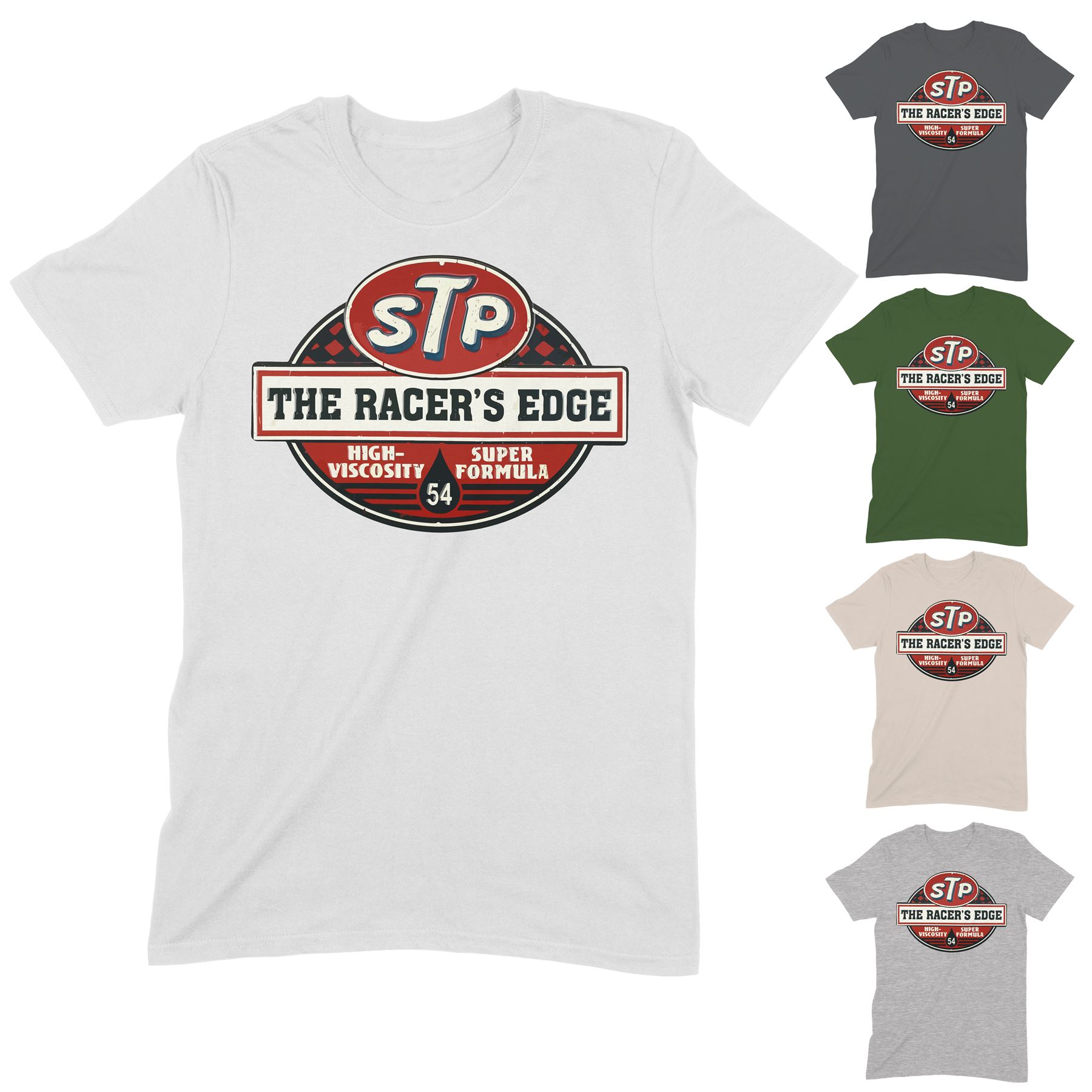 STP The Racers Edge T Shirt - Racing Speedway Motorcycle Biker Motor ...