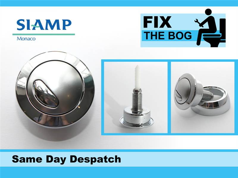 Siamp Optima 49 Toilet Push Button Dual Flush Water Saving Chrome ...