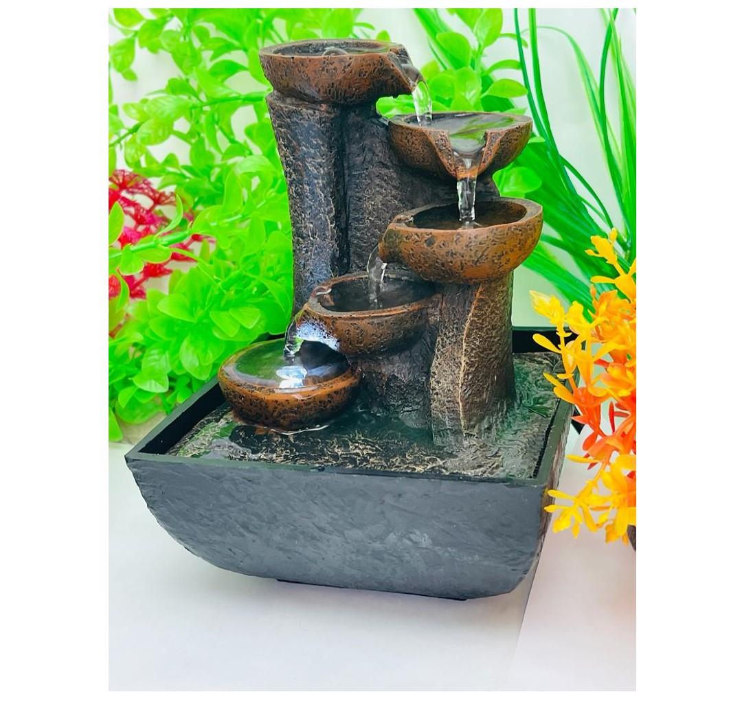 Indoor Water Feature Tabletop waterfall with Coloured LED Lighting | eBay