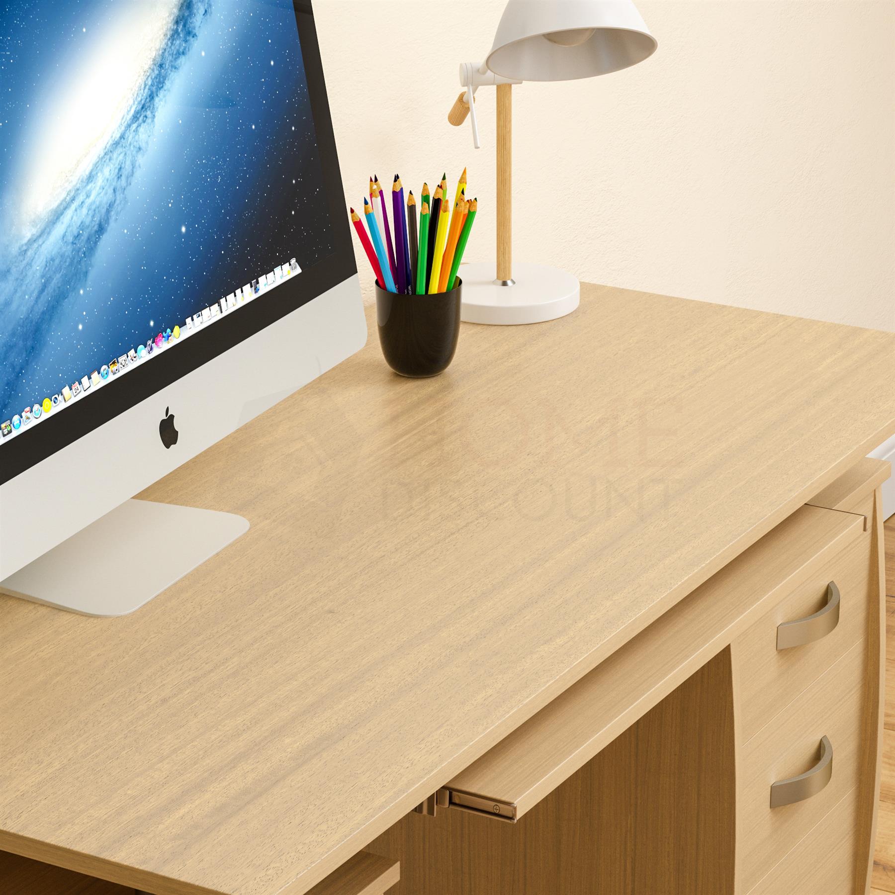 Otley Computer Desk 2 3 Drawer PC Laptop Keyboard Table Office Home ...