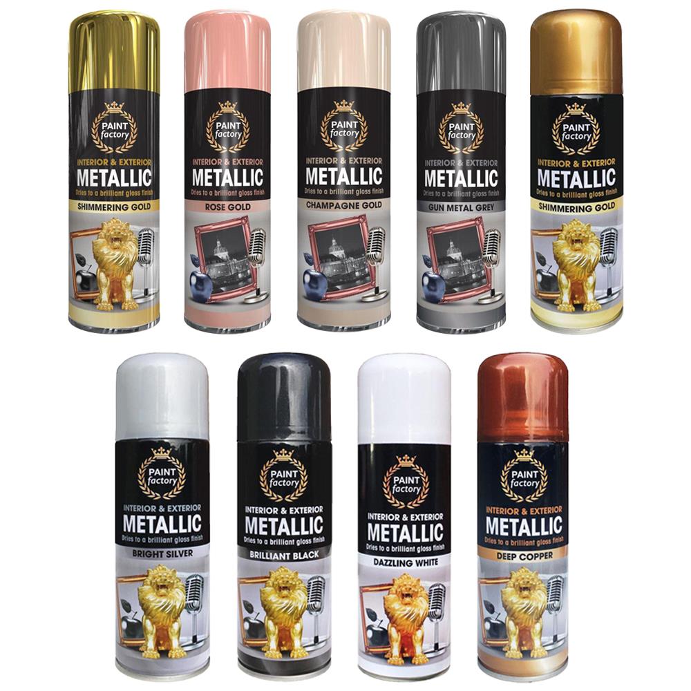 Metallic Spray Paint Aerosol Auto Car Matt Gloss Lacquer Wood Metal 200ml 400ml | eBay