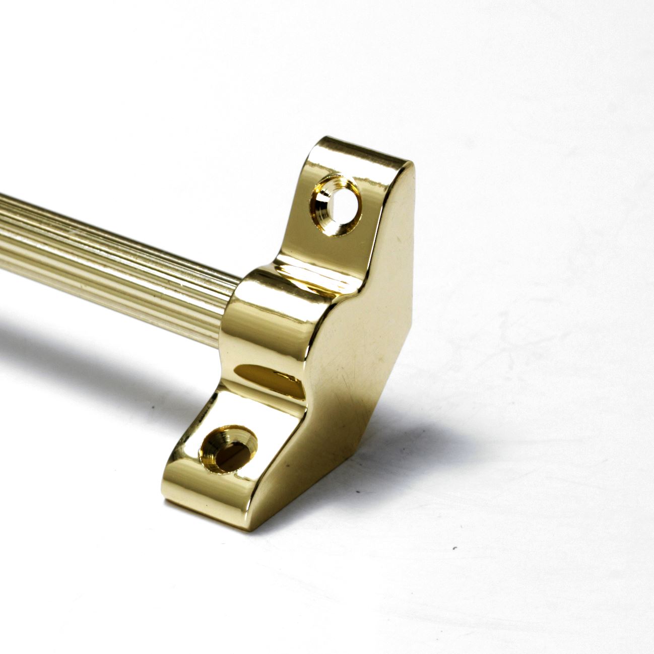 Polished Brass Stair Rods 3 8 X 28 5 Norfolk Reed Plain Bracket