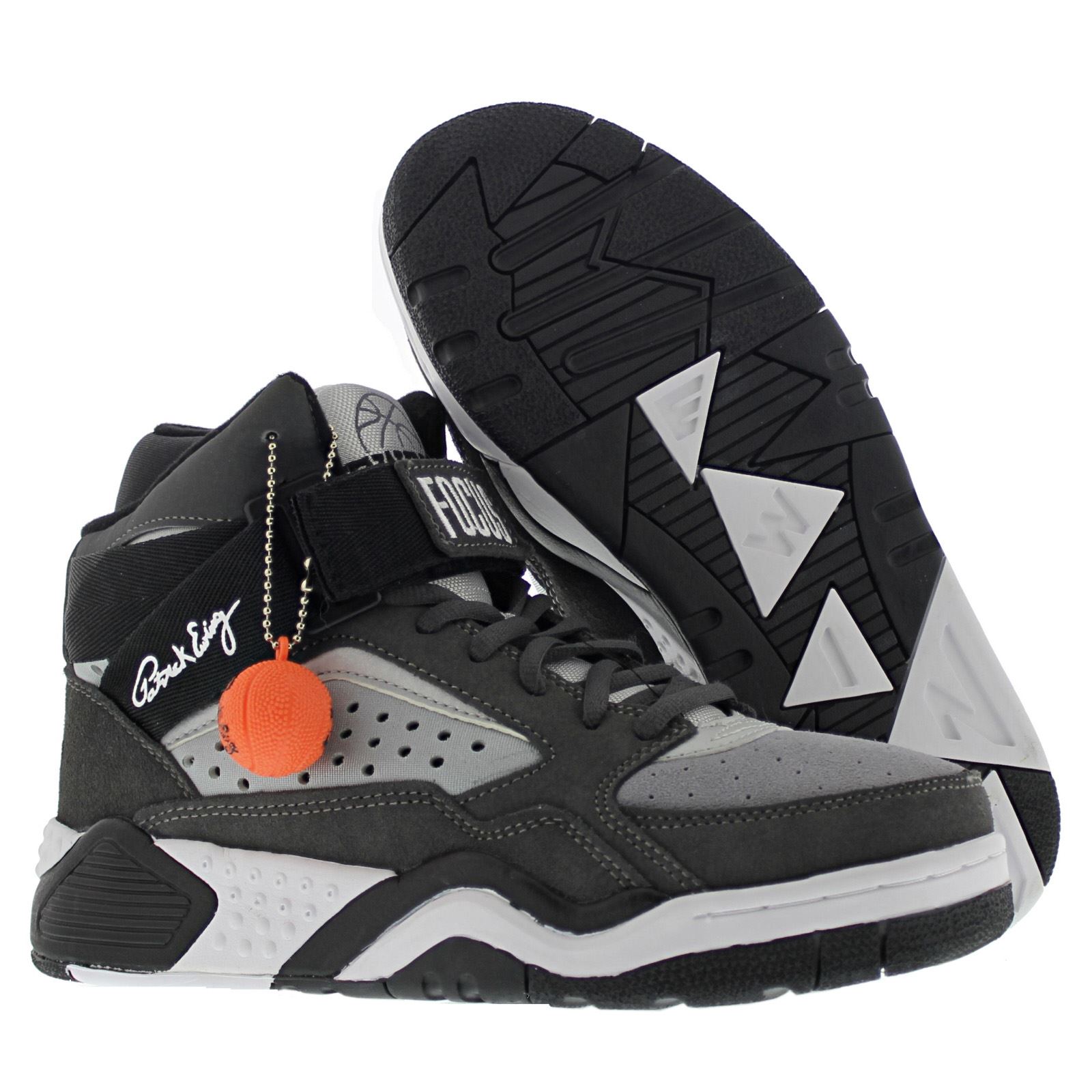 Patrick Ewing Ewing Focus Grey Multi Mens Trainers Ebay