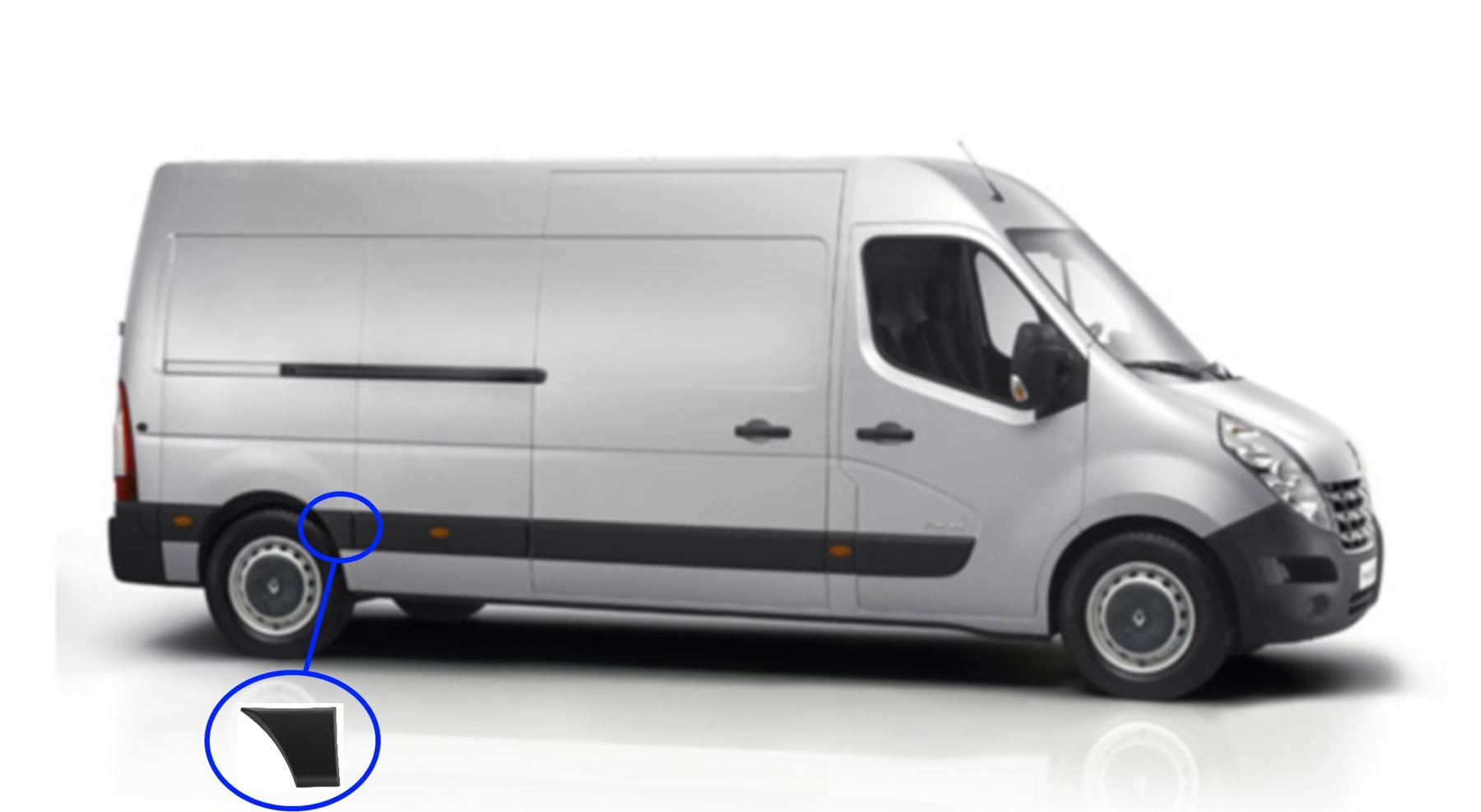 RENAULT MASTER MK3 Side Door Moulding Strip Rear Right Side 768F30004R ...