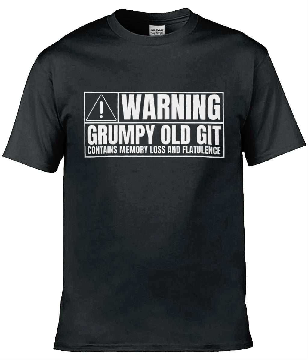Teemarkable! Mens Warning Grumpy Old Git T-Shirt | eBay