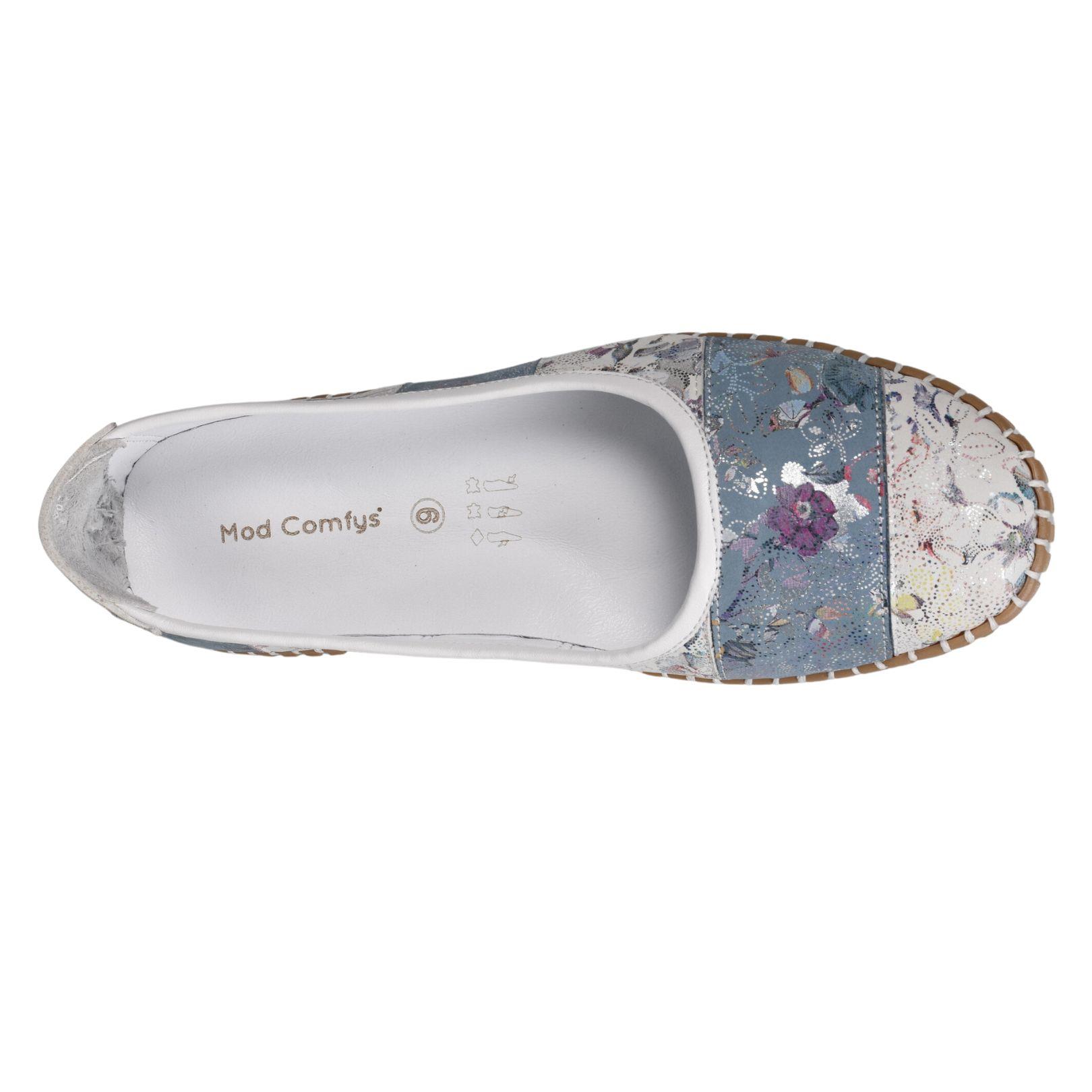 Women Slip on Casual Leather Softie Flat Pump Comfort Padded Ballerina ...