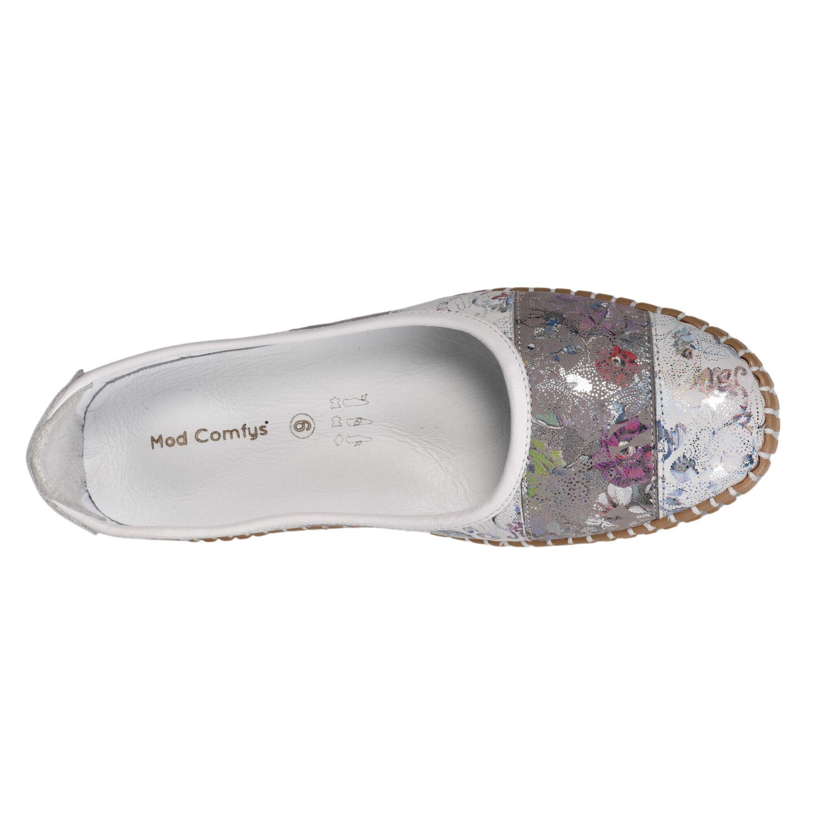 Women Slip on Casual Leather Softie Flat Pump Comfort Padded Ballerina ...