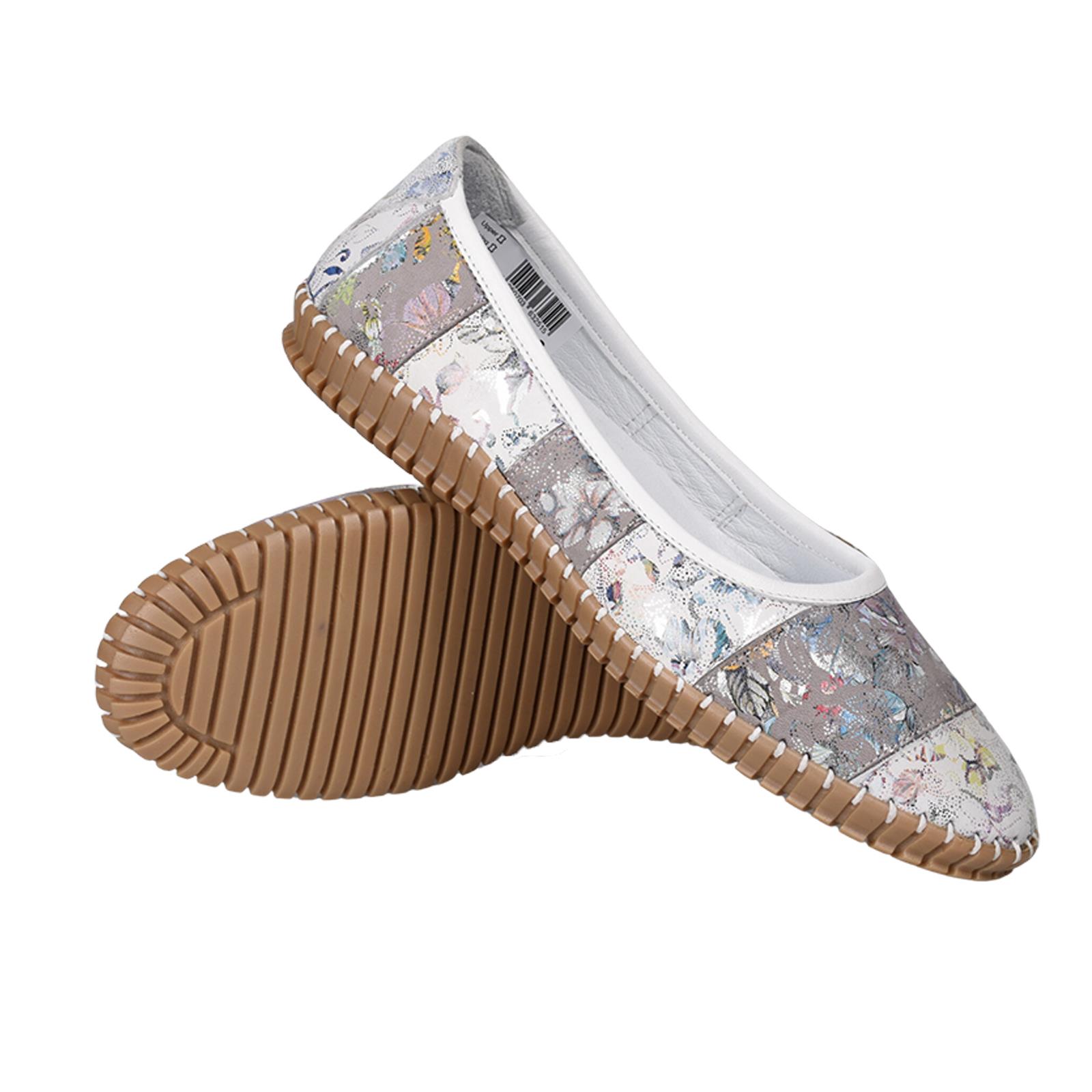 Women Slip on Casual Leather Softie Flat Pump Comfort Padded Ballerina ...