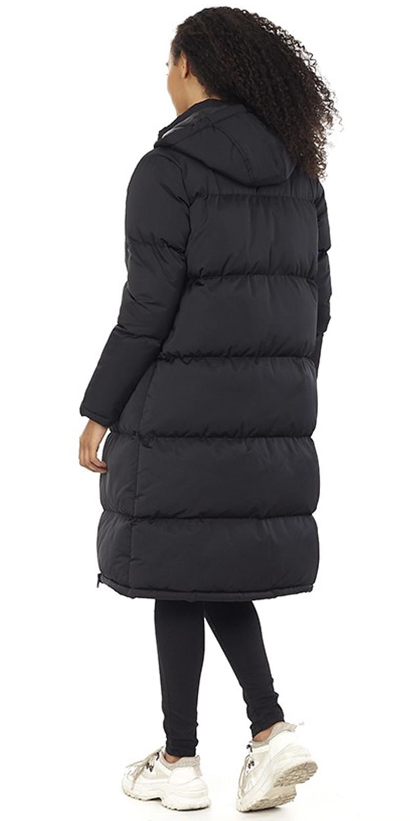 Womens Long Padded Puffer Hood Parka Warm Jacket Winter Maxi Coat Brave ...