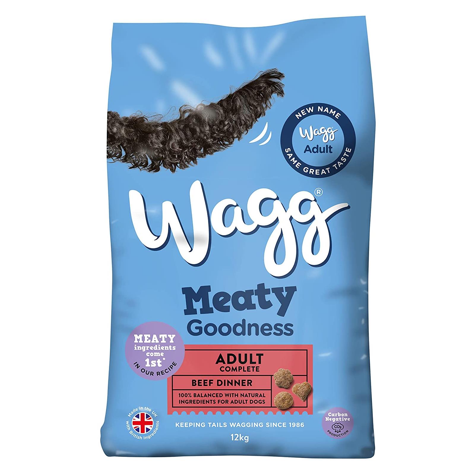 Wagg Meaty Goodness Dry Complete Adult Dog Food Meat Protein Balanced ...