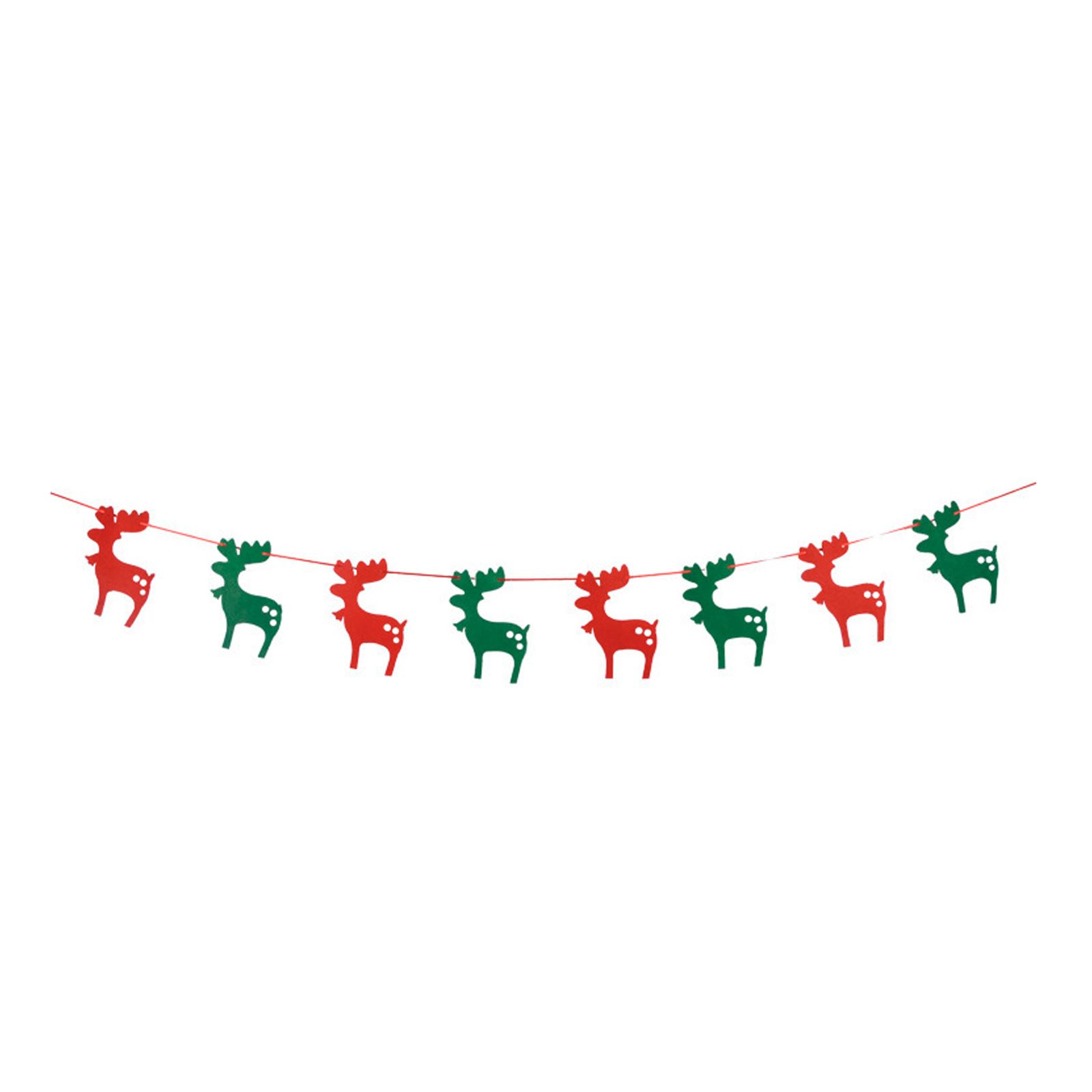 Festive Merry Christmas Tree Reindeer Hanging Banner Bunting Room ...